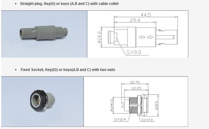 Konektor Tipe Lemo 2 Pin 3 Pin 7pin 4 Pins Self Locking Push Pull ...